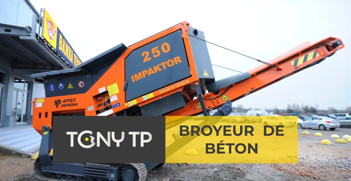 Tony TP - Broyeur à béton à La Martyre, près de Landerneau